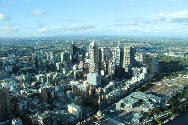 Arial View of Melbourne from Skydeck 88, Australia Editorial ...