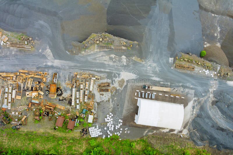 Open Quarries Mining in Arizona Desert an Open Pit Mining from Above ...