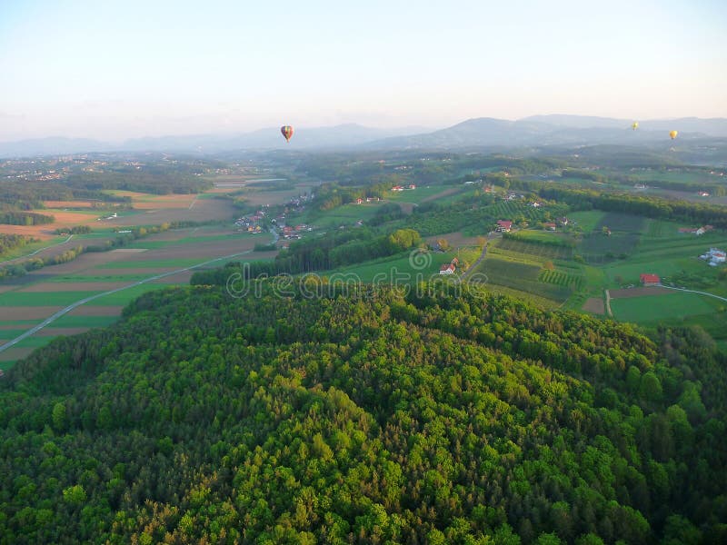 Arial view stock image. Image of hilly, aerial, styria - 306813791