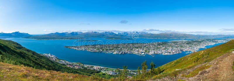 Arial View of Tromso in Norway Stock Photo - Image of ocean, outdoor ...