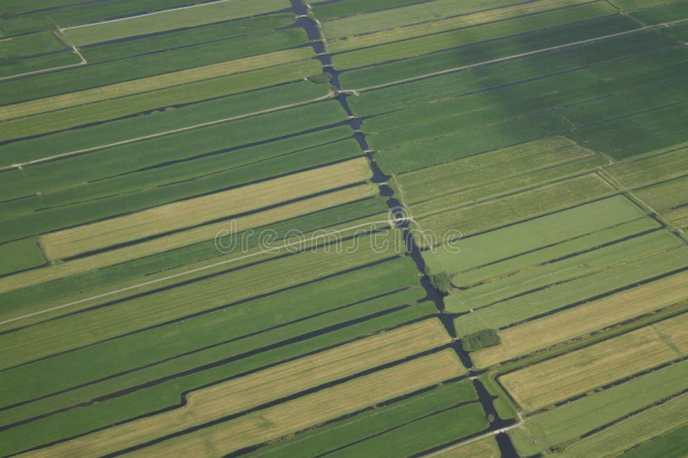 Arial View from the Window Plain Stock Photo - Image of green ...