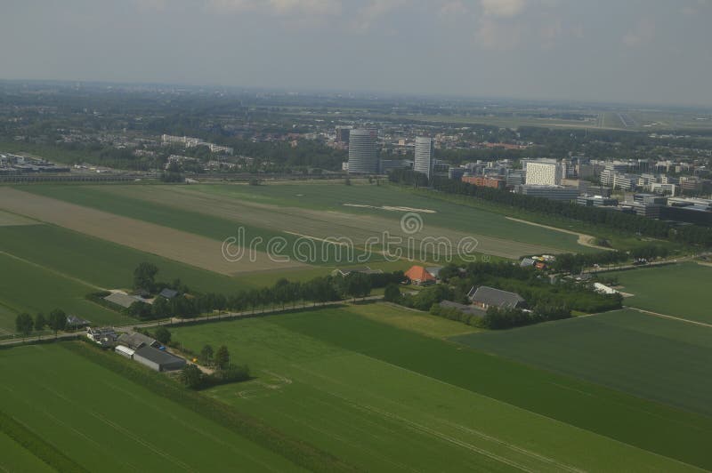 Arial View from the Window Plain Stock Image - Image of ways, houses ...