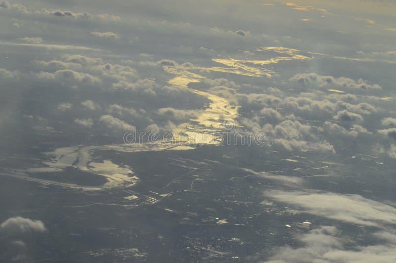 Arial View from the Window Plain Stock Photo - Image of arial, spring ...
