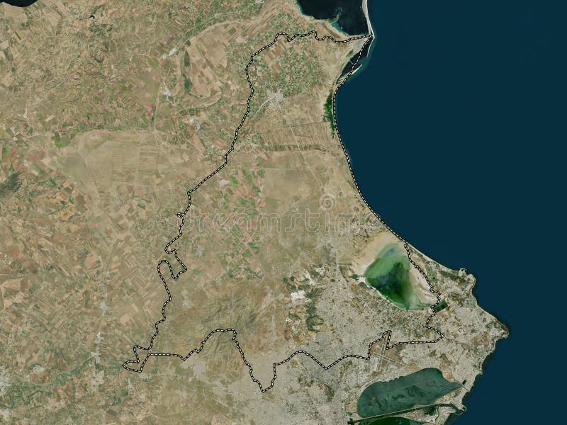 Ariana, Tunisia. High-res Satellite. No Legend Stock Illustration ...