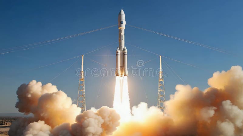 Ariane 5 Rocket Launch stock footage. Video of design - 376148962
