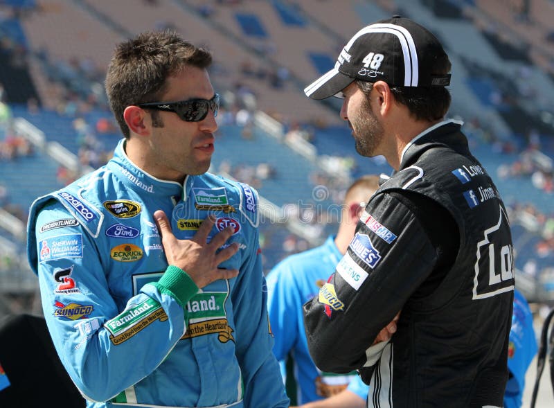 Aric Almirola and Girlfriend Janice Goss Editorial Image - Image of ...