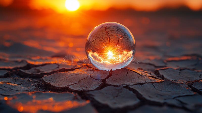 On Arid, Cracked Ground, a Single Water Drop Highlights the Severe ...