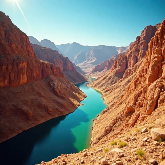 Arid Landscape, Dramatic Gorge, Dead Sea Vicinity, Eroded Riverbed ...
