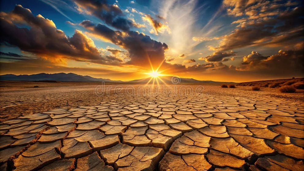 Arid Landscape Reflecting the Devastating Impact of Severe Drought and ...