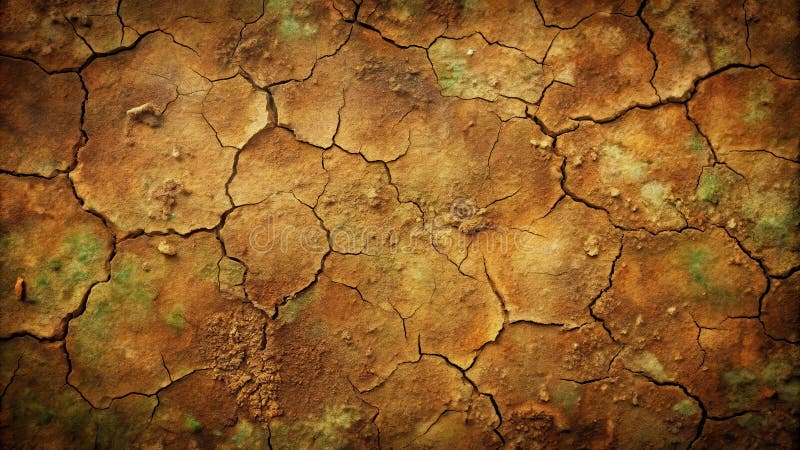 Arid Landscape Showing Cracked Earth, Textured Surface with Subtle ...