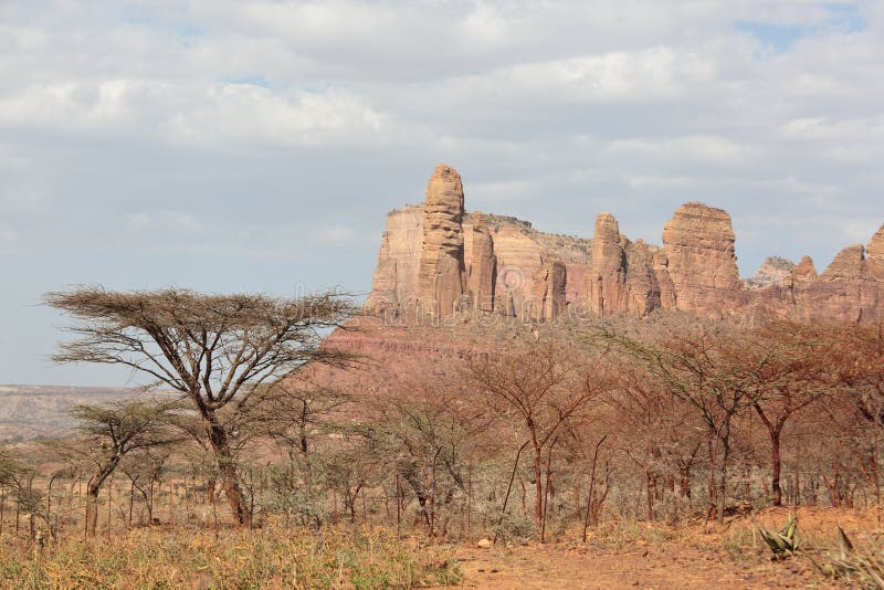 Landscape in Tigray Province, Ethiopia Stock Image - Image of church ...