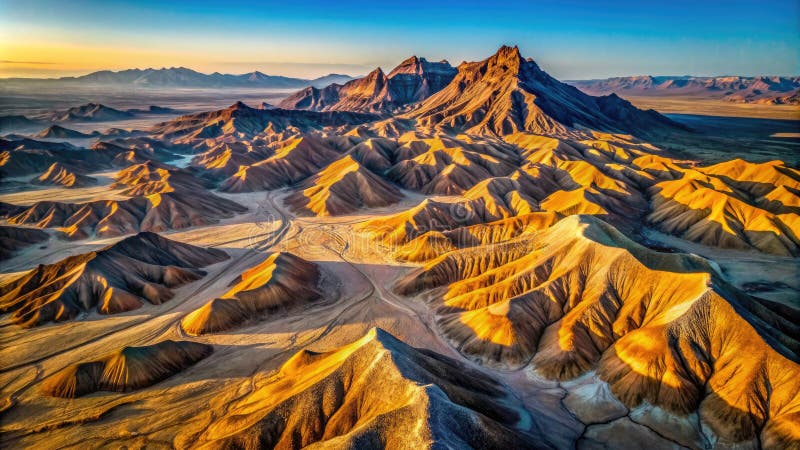 Arid Mountain Range Unveiling the Dramatic Textures and Geological ...