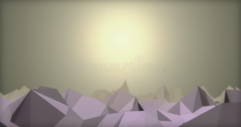 Arid Mountains Landscape. Low Poly Style. Forward Movement. 4k ...