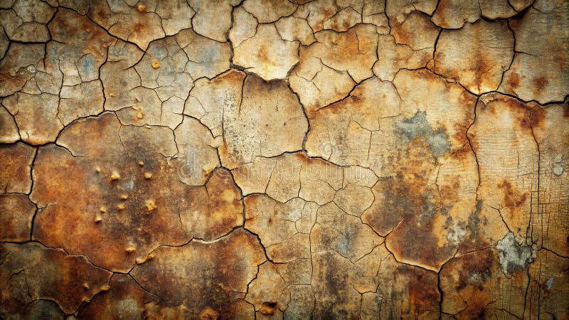 Arid Terrain Texture Dry, Cracked Earth Surface with Rust Hues and ...