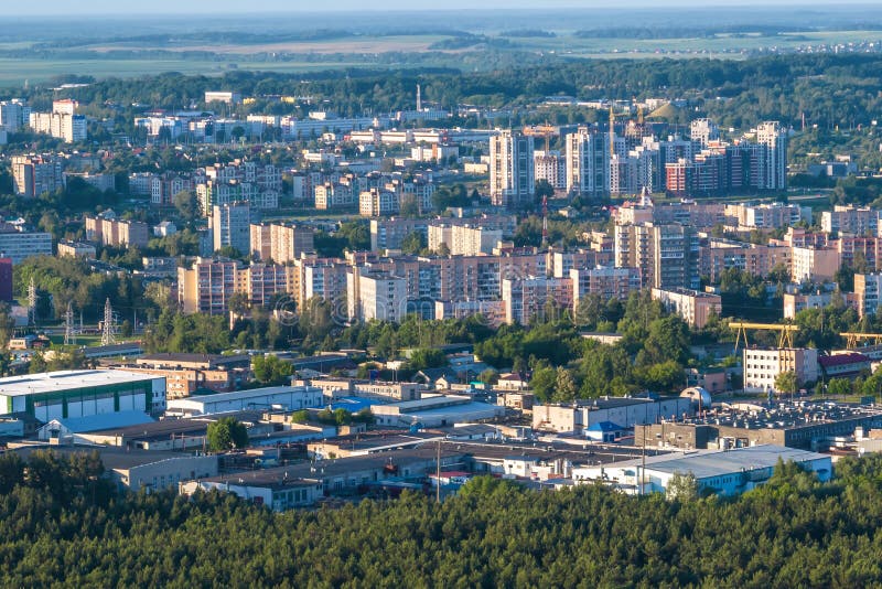 Ariel Panoramic View of City and Skyscrapers Stock Image - Image of ...