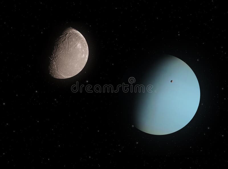 Ariel und Uranus stock abbildung. Illustration von himmel - 2407183