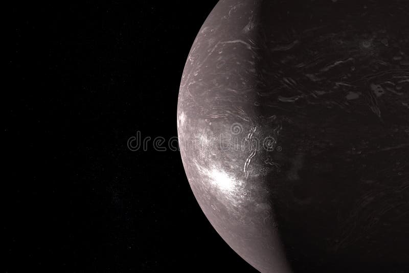 Satellite Ariel or Uranus I in the Outer Space. 3d Render Stock ...