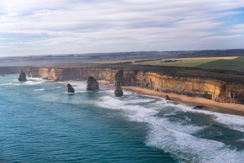 Ariel View of the 12 Apostles Stock Photo - Image of landscape, outdoor ...