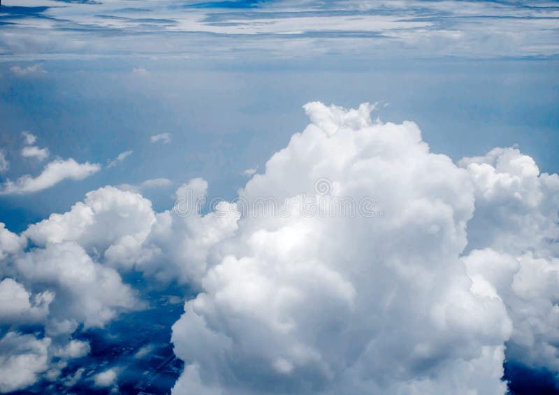 Ariel View of Clouds and Sky in Sunset Above City Stock Image - Image ...