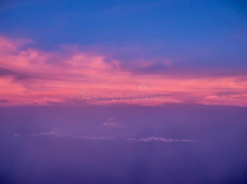 Ariel View of Clouds and Sky in Sunset Above City Stock Image - Image ...
