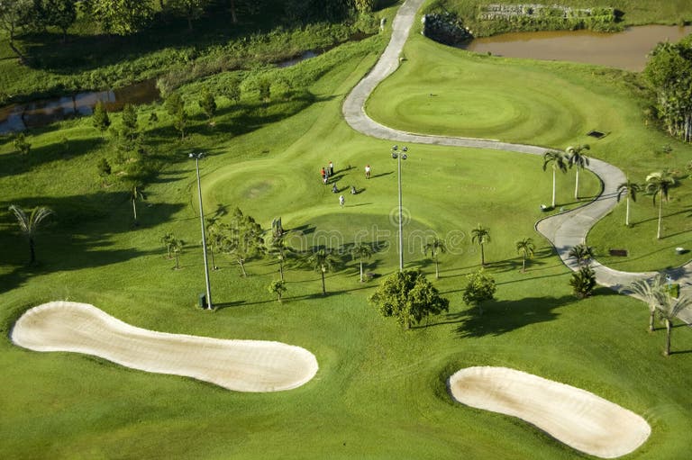 Ariel View of the Golf Course Stock Image - Image of tropical, player ...