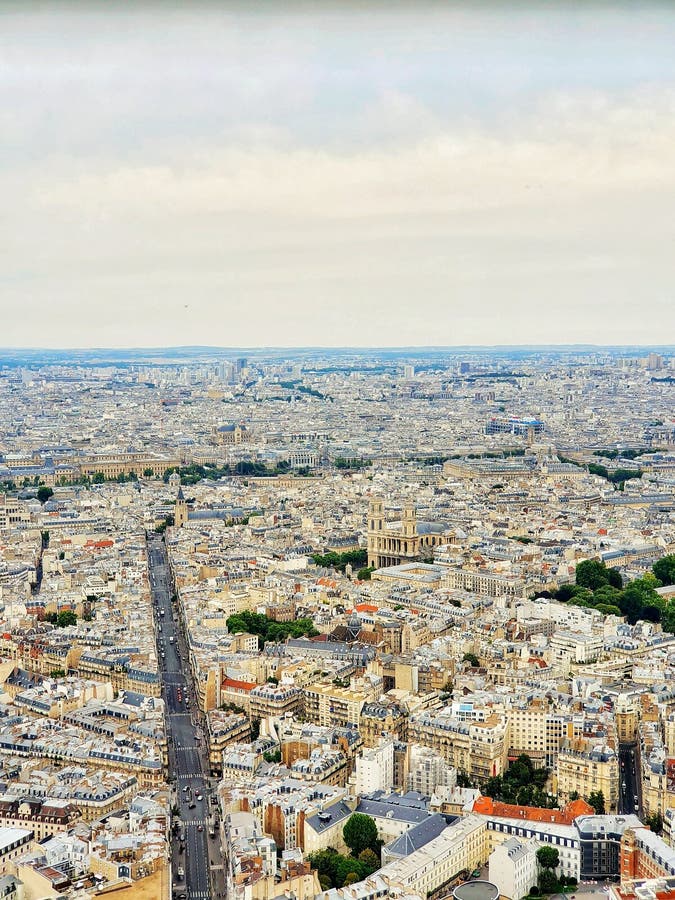 Ariel View of Paris and the Eiffel Tower, Paris, France Stock Image ...