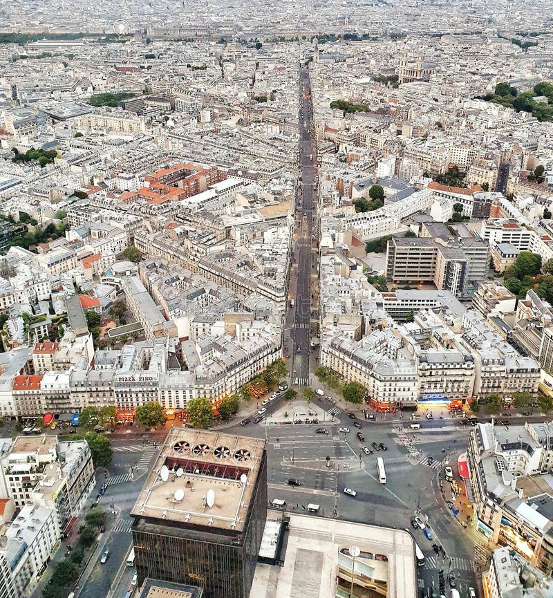 Ariel View of Paris and the Eiffel Tower, Paris, France Stock Photo ...