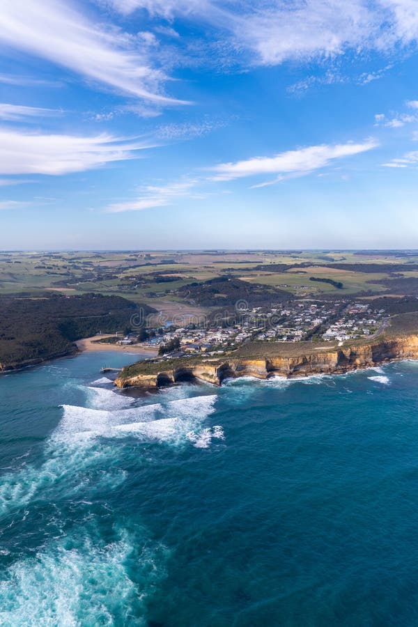 Ariel View of Port Campbell Australia Stock Photo - Image of campbell ...