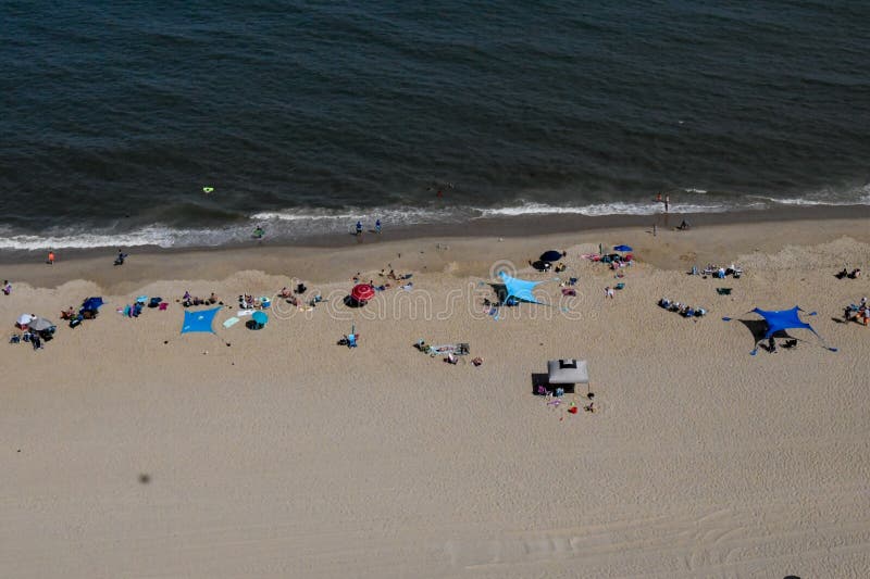 Ariel View of Sandy Ocean Beach Stock Image - Image of outdoor, natural ...