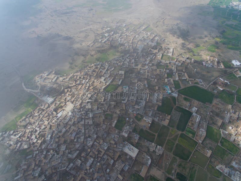 Ariel view of a village stock image. Image of village - 190478825