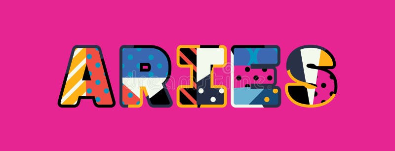 Aries Concept Word Art Illustration Ilustración del Vector ...