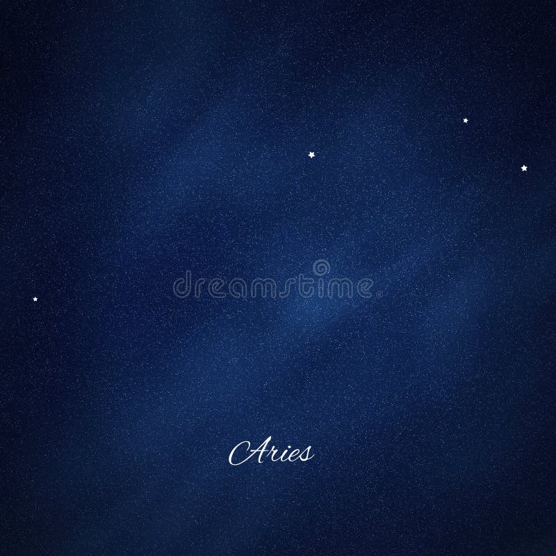 Aries Constellation, Cluster of Stars, Ram Constellation Stock Photo ...