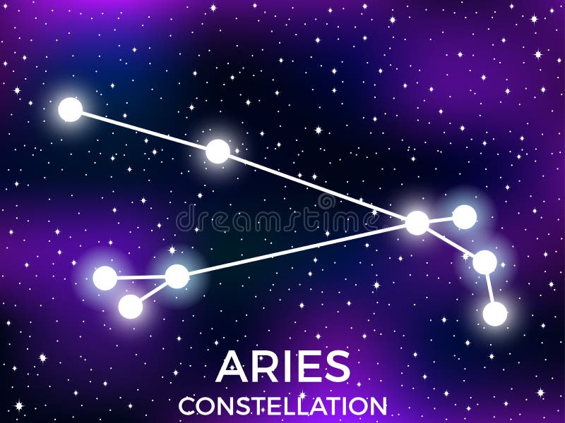 Leo Constellation. Starry Night Sky. Cluster of Stars and Galaxies ...