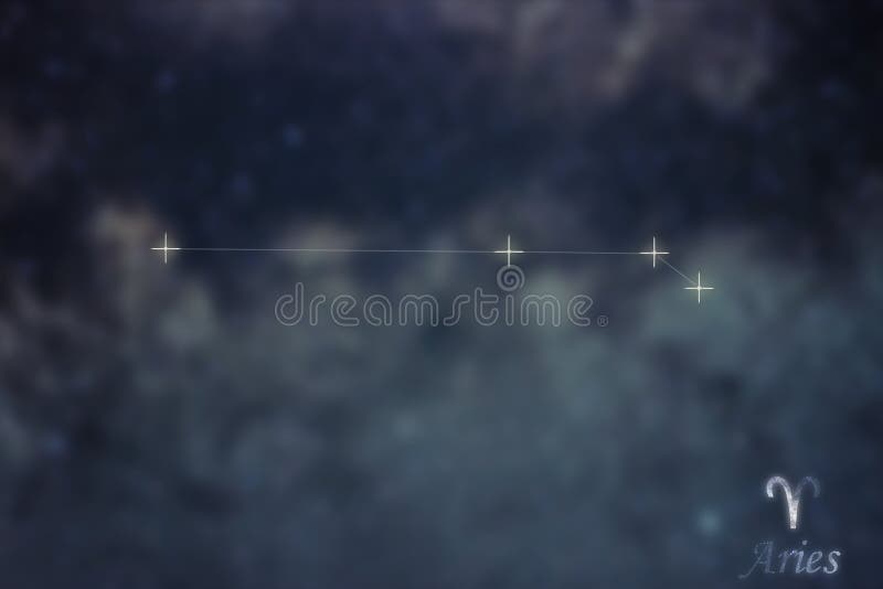 Aries Constellation. Zodiac Sign Aries Constellation Lines Galaxy ...