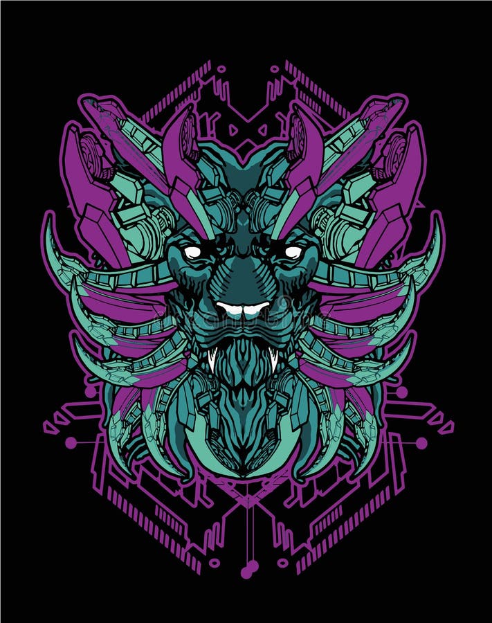 Aries Red Robot Sabertooth Head Robot Gundam Future Background Set ...