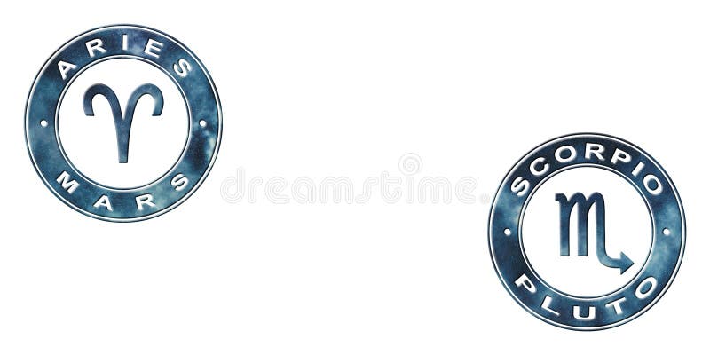 Aries and Scorpio Compatibility Stock Illustration - Illustration of ...