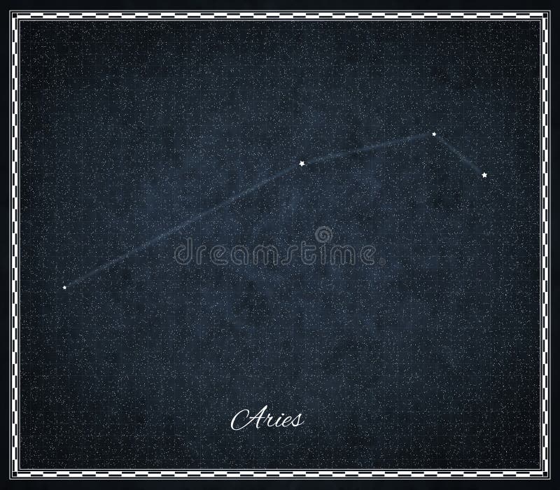 Aries Star Constellation, Night Sky, Cluster of Stars, Deep Space Stock ...