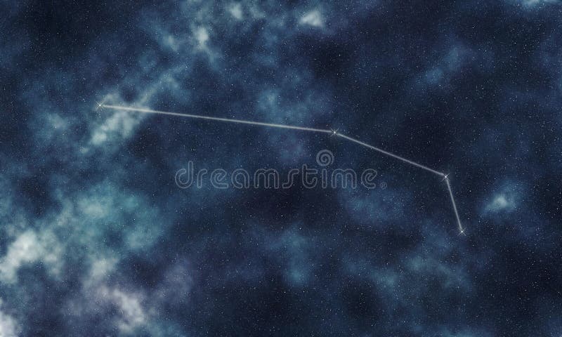 Aries Star Constellation, Night Sky Ram Stock Illustration ...