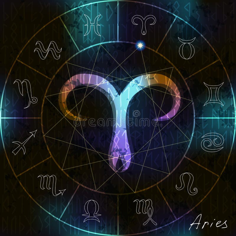 Aries symbol stock vector. Illustration of libra, magic - 48358323