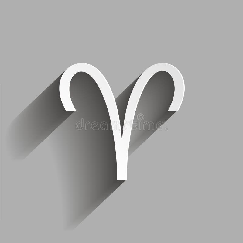 Aries Zodiac Sign. Astrological Symbol Icon Stock Vector - Illustration ...