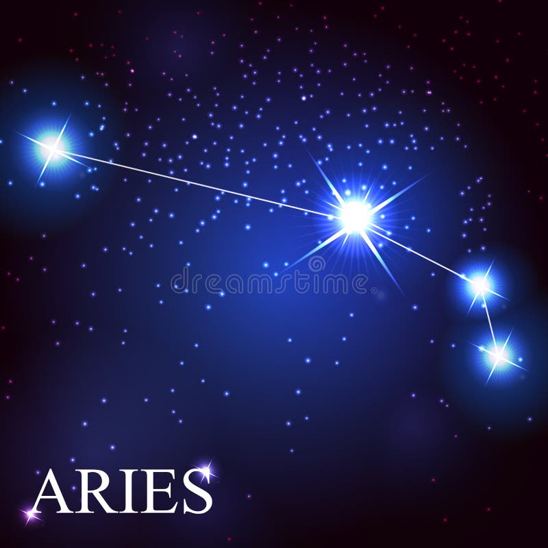 Aries Zodiac Sign of the Beautiful Bright Stars Stock Vector ... Aries Zodiac Sign of the Beautiful Bright Stars Stock Vector ...