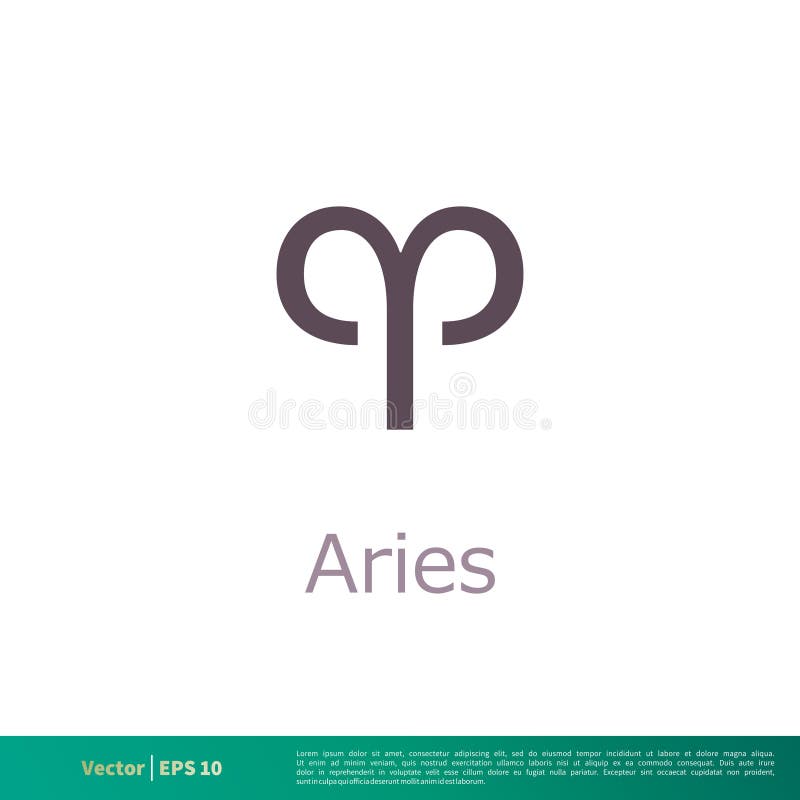 Aries - Zodiac Sign Icon Vector Logo Template Illustration Design ...