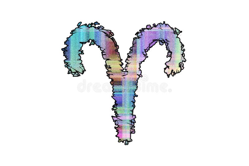 Aries Zodiac Sign Ram Horoscope Symbol Stock Illustration ...