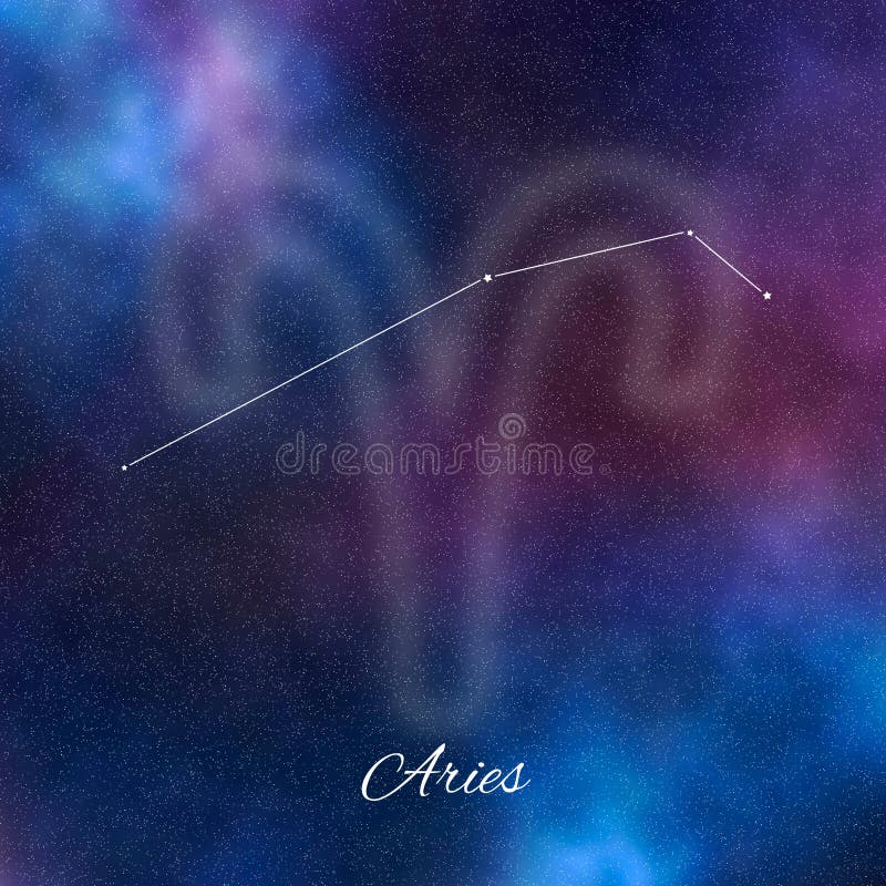 Aries Zodiac Sign, Aries Symbol Stock Illustration - Illustration of ...