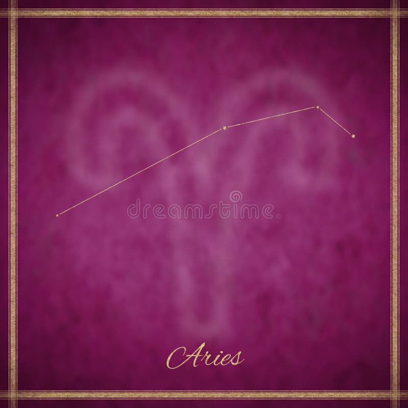 Aries Zodiac Sign, Aries Symbol Stock Image - Image of horoscope ...