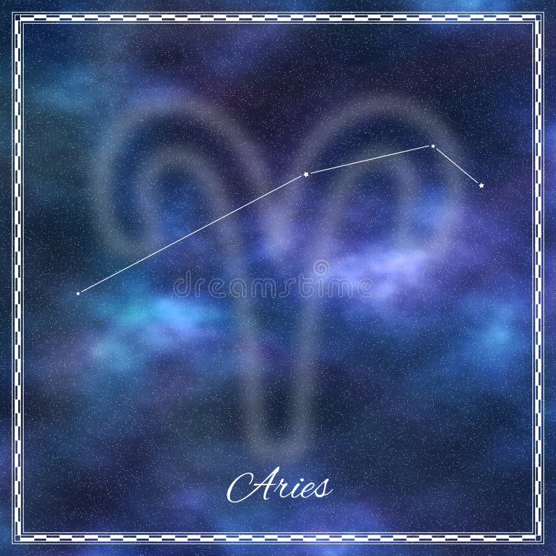 Aries Zodiac Sign, Aries Symbol Stock Illustration - Illustration of ...