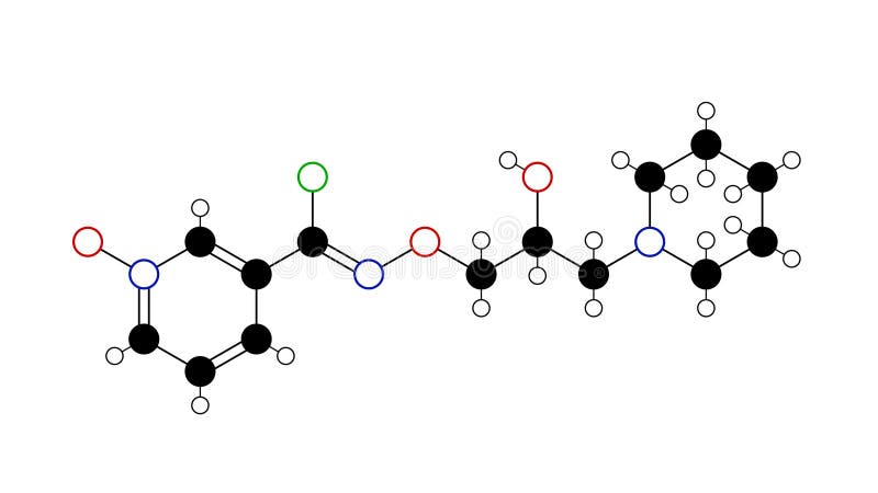 Arimoclomol Molecule, Structural Chemical Formula, Ball-and-stick Model ...