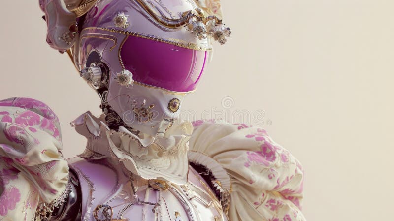 An Aristocratic Robot in Style of Rococo Stock Image - Image of human ...