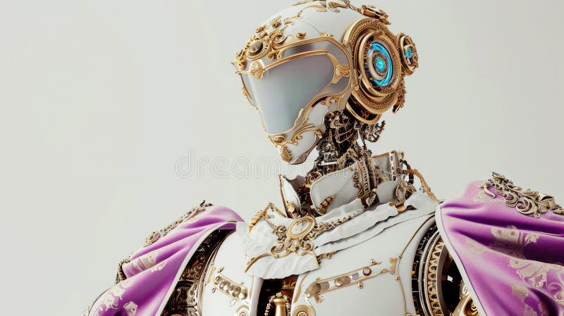 An Aristocratic Robot in Style of Rococo Stock Photo - Image of ...