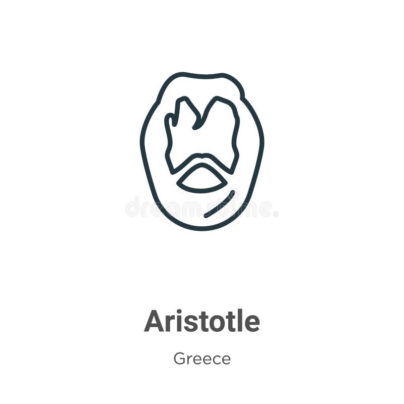 Outline Aristotle Vector Icon. Isolated Black Simple Line Element ...